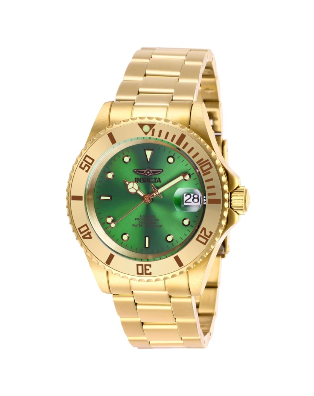 Invicta Gold/Emerald Automatic Men's Watch - 28665 – Cosmoshop