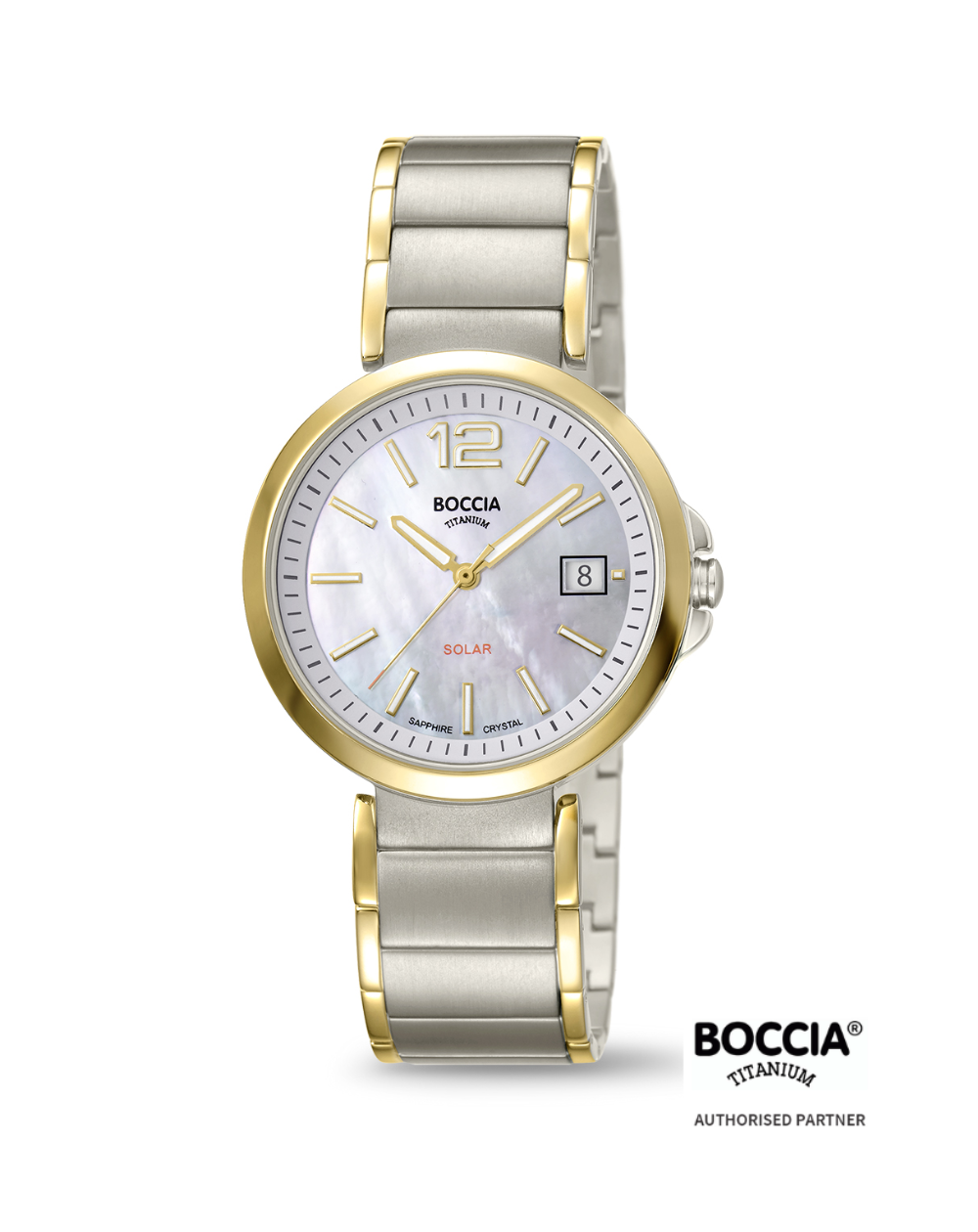 Boccia Titanium Two Tone Solar Ladies Watch - 3332-02 – Cosmoshop