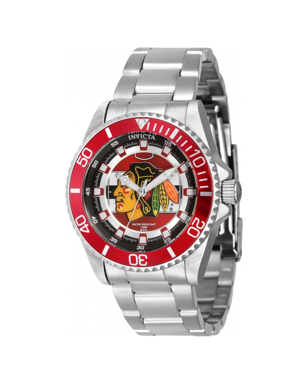 Invicta Red Dial NHL "Chicago Blackhawks" Unisex Watch - 42203 ...