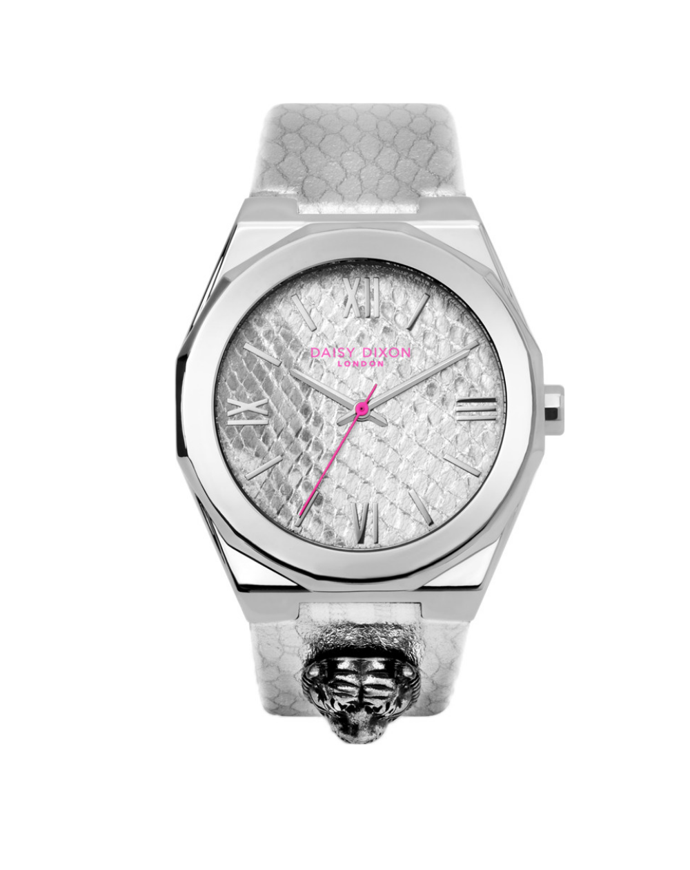 Daisy Dixon London "Alessandra" Silver Scale Texture Ladies Watch - DD ...