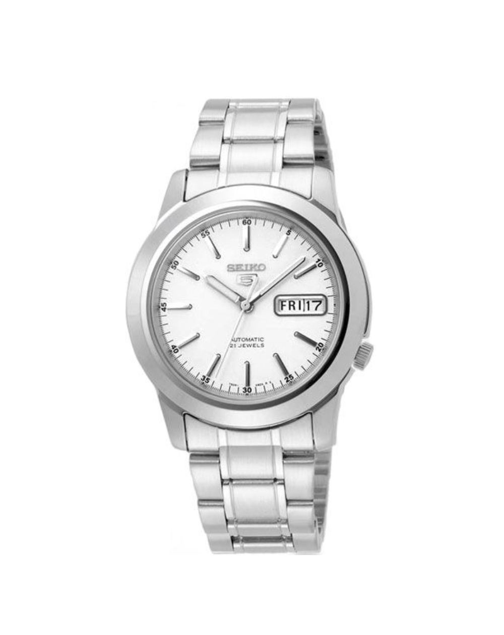 Seiko 5 Automatic Unisex White Dial Watch - SNKE49K1 – Cosmoshop NZ